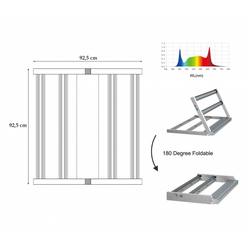 LED Full Spectrum Model E 400W - Hidroponika